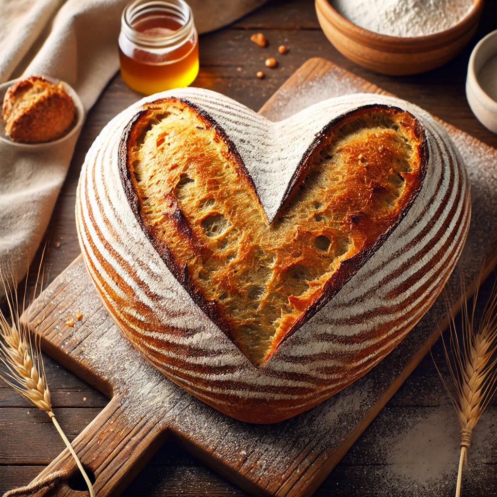 Valentine’s Day Heart-Shaped Sourdough Loaf - Embracing Wisdom